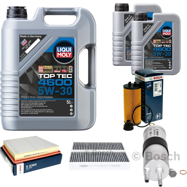 BOSCH PAQUET POUR Inspection 7 L Huile Liqui Moly Top Tec 4600 5W-30 Mini - EUR 233,09 - PicClick FR
