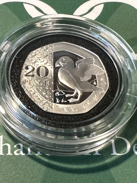 2023 DEFINITIVE 20P Twenty Pence Silver Proof Coin ‘Puffin’ Royal Mint ...