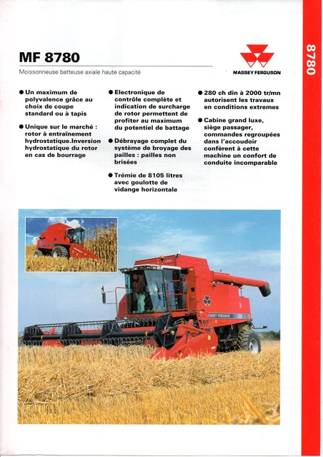 BROCHURE MOISSONNEUSE MASSEY Ferguson EUR 4,00 - PicClick FR