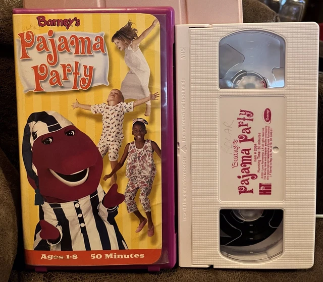 BARNEY & FRIENDS Pajama Party VHS Video Tape Sing Along Songs Clamshell ...