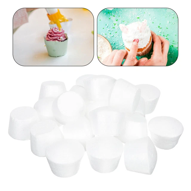 20 PCS BIANCA Schiuma Embrione Di Torta Sposa Festa Tazze Modello EUR 9 ...