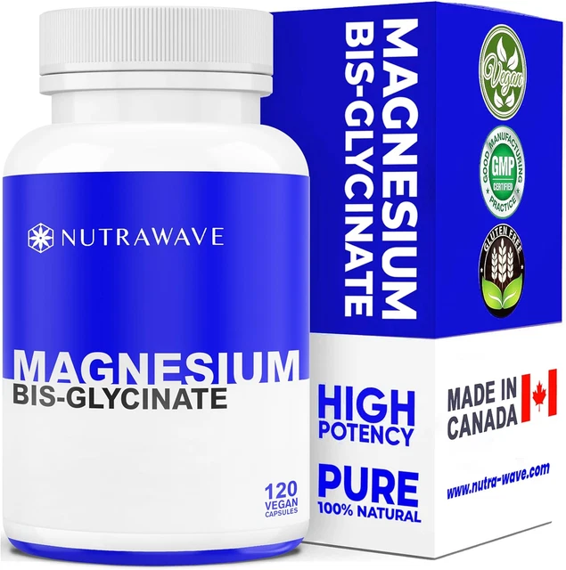 NUTRAWAVE PURE MAGNESIUM Bisglycinate 200Mg, Vegan, Gluten Free, 120 Capsules $44.88 - PicClick AU