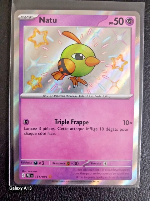 CARTE POKÉMON NATU shiny 151/91 - EV 4.5 Destinées de Paldea FR Neuf 🇨🇵 ...