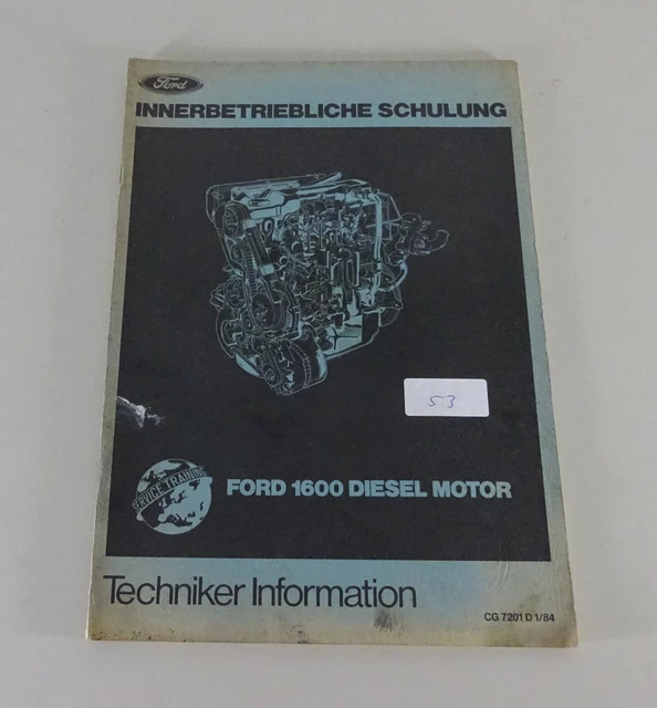 TECHNICAL INFORMATION / Introduction Ford 1600 Diesel Engine Stand 01/ ...