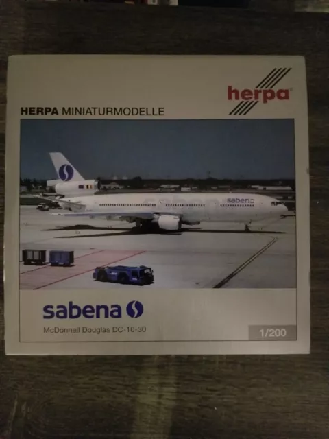 HERPA SABENA MCDONNELL Douglas DC-10-30 1:200 Model Plane $381.19 ... HERPA SABENA MCDONNELL Douglas DC-10-30 1:200 Model Plane $381.19 ...