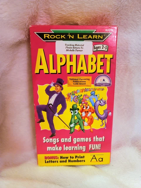 ROCK 'N LEARN - Alphabet VHS Vintage 1998 EXTREMELY RARE Educational ...