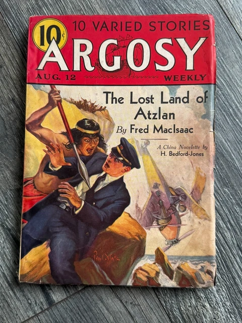 ARGOSY AUG 12 1933 Pulp Magazine VG/FN Breaking Up Pulp Collection £18. ...