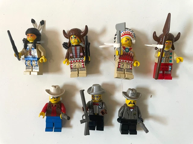 LEGO WESTERN 7 soldatini indiani e cowboys completi EUR 40,00 - PicClick IT