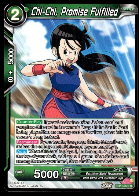 2022 DRAGON BALL Dawn of the Z-Legends Chi-Chi, Promise Fulfilled #BT18-075 C $1.35 - PicClick CA