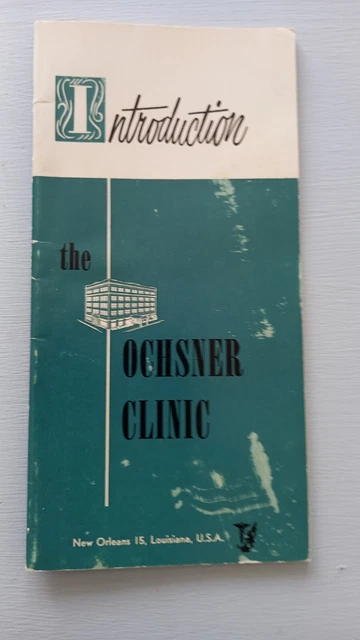 MID-1950S OCHSNER CLINIC brochure. JFK Assassination EUR 27,88 ...