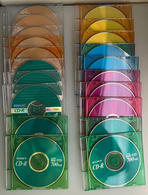 SONY & MAXELL CD-R 700Mb 52x Blank Color Discs – New, Unused, Open Box ...