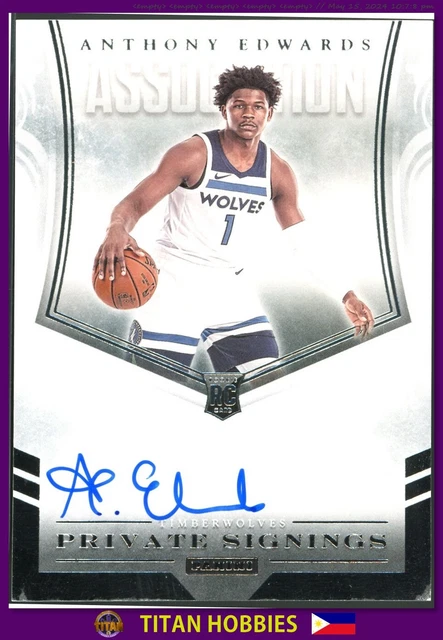 2020-21 PANINI FIRME Private Autografo Rookie #AED Anthony Edwards AUTO ...