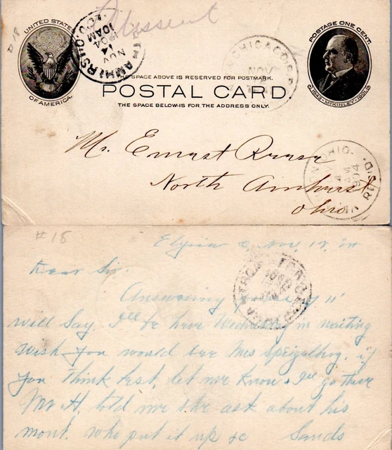 USA POSTAL STATIONERY Postal Card One Cent 1904 (A8/60) $1.48 - PicClick AU