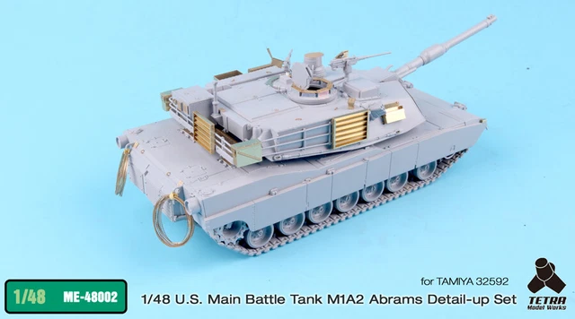 TETRA MODEL (ME-48002) 1:48 US M1A2 Abrams Etched Parts for Tamiya ...