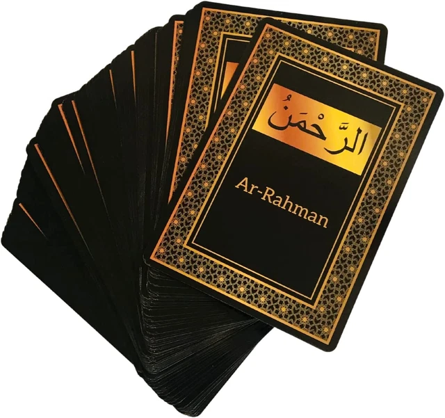 99 NAMES OF Allah Flashcards with Quran Verses Asma UI Husna, 5 X 3.5 ...