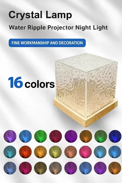 RGB AURORA PROJECTOR Night Light 16 Colour Northern Lights Ocean Wave ...