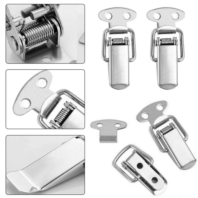 2PCS STAINLESS STEEL Cabinet Boxes Spring Loaded Latch Catch Toggle ...