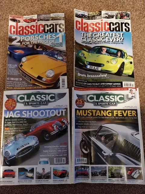 CLASSIC CARS & CLASSIC & SPORTS CAR Magazines - 2005 2007 x 4 Porsche ...