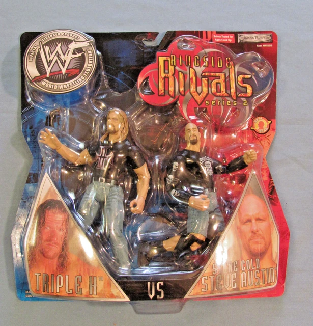 WWF STONE COLD STEVE AUSTIN TRIPLE H RINGSIDE RIVALS Jakks NEUF Wrestling WWE sr2 EUR 23,21 ...
