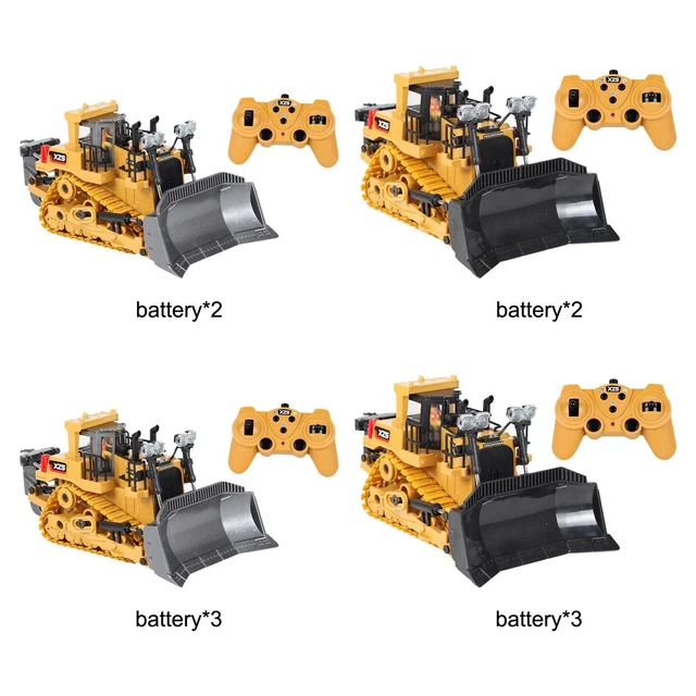2.4G ELECTRIC RC Bulldozer Tractor Light & Sound Engineering Car Truck ...
