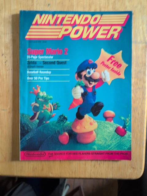 NINTENDO POWER MAGAZINE #1 1988 July/August Super Mario 2 With Poster ...