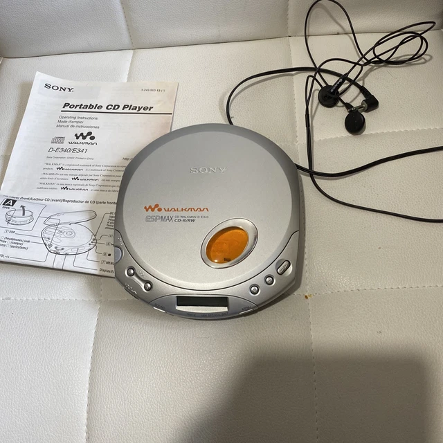 SONY D-E340 ESP Portable Walkman CD Player with headphones £20.00 - PicClick UK