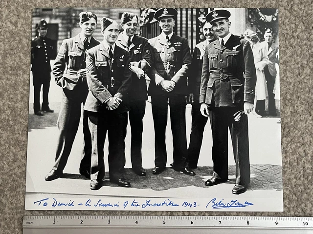 WW2 RAF BILL Townsend DFM Signed Photograph 617 Squadron Dambusters ...
