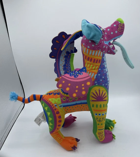 DISNEY STORE PIXAR Coco DANTE Dog Alebrije Rainbow Plush Spirit Day Of ...