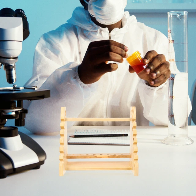 DROPPER PIPETTE WOODEN Specimen Tube Racks Test Organizer Experimental ...