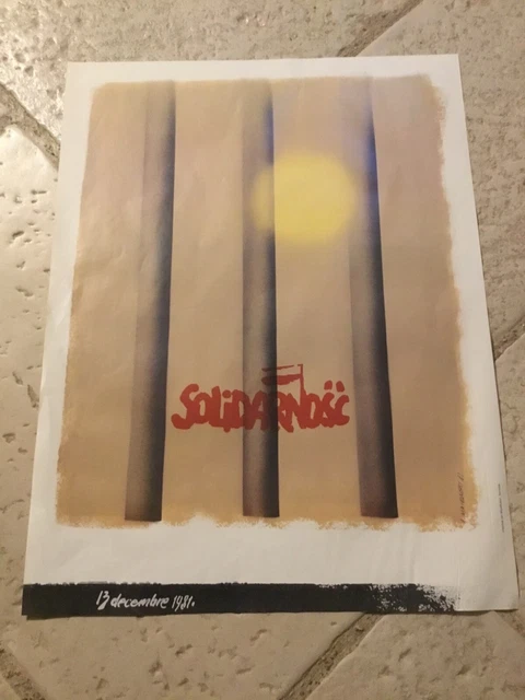 AFFICHE SOLIDARNOSC 13 Décembre 1981 signé Majewnki EUR 30,00 - PicClick FR