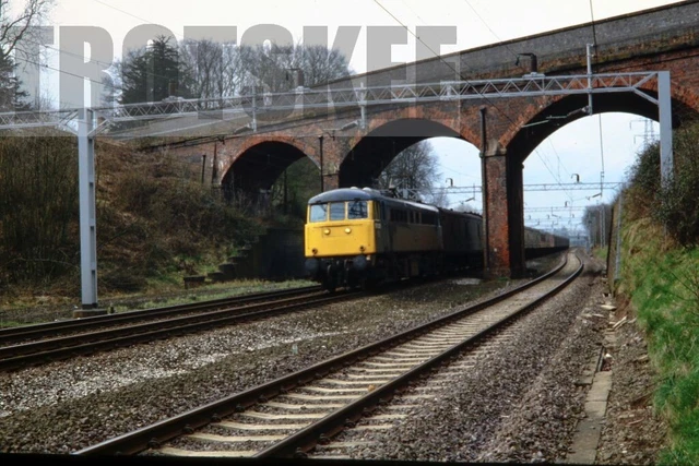 35MM SLIDE BR British Rail Electric Loco Class 85 85026 Easenhall 1988 ...