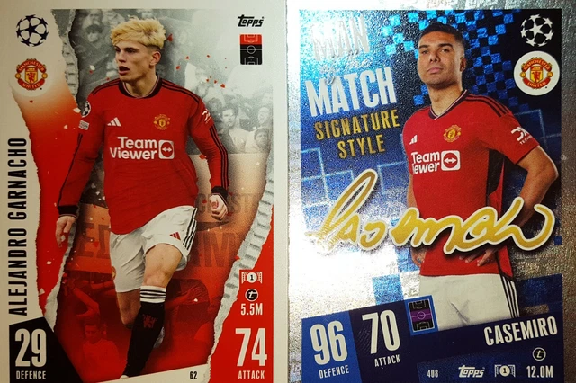 RESTPOSTEN MAN UNITED Casemiro MotM Signature Style/Alejandro Garnacho ...