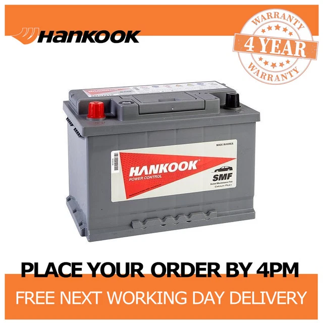 12V CAR BATTERY 072 Type, Hankook 72Ah 610CCA Sealed Calcium - 278 x ...