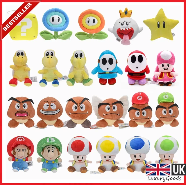 SUPER MARIO BROS Nintendo Plush Toy Soft Stuffed Doll Plushie Kids ...