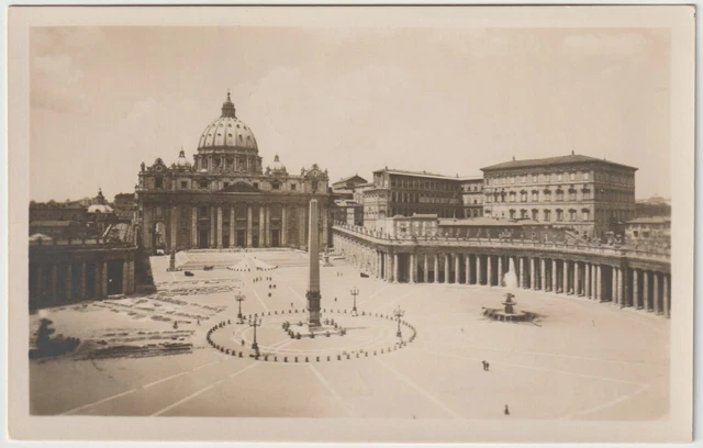 PIAZZA, ST PETERS Basilica, Rome, Italy - Vintage Postcard $4.95 ...
