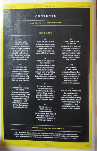NATIONAL GEOGRAPHIC APRIL 2024 - Fabulous Fungi £2.08 - PicClick UK