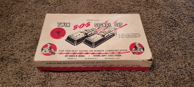 VINTAGE OFFICIAL BOY Scout Twin Signal Morse Code Set #1098 Original ...