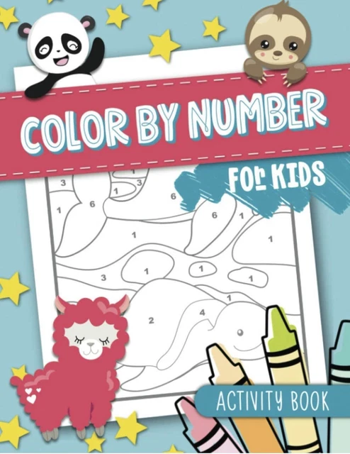 COLOR BY NUMBER for Kids: Activity Book: 50 Animal Themed Coloring ...
