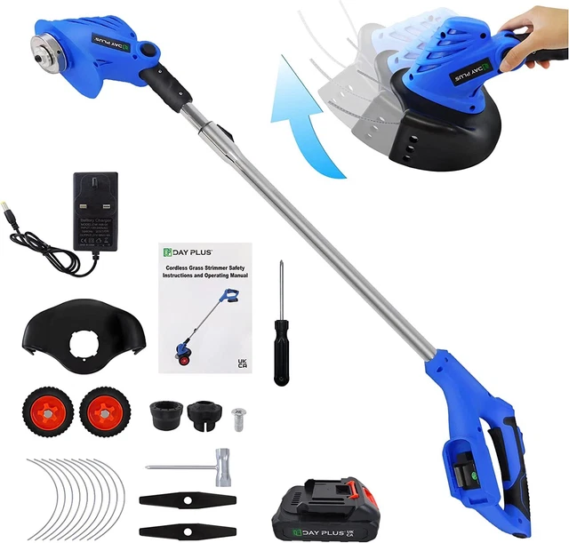 CORDLESS STRIMMER GRASS Trimmer Cutter Garden Edger Electric Li-Ion Battery Kit EUR 57,33 ...