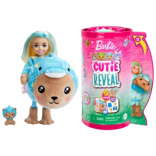 BARBIE. HRK30 CUTIE Reveal. Chelsea miś-delfin Barbie £31.00 - PicClick UK