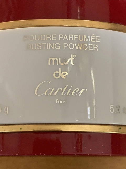 VINTAGE MUST DE Cartier Paris Dusting Powder 5.2 OZ Empty Poudre ...