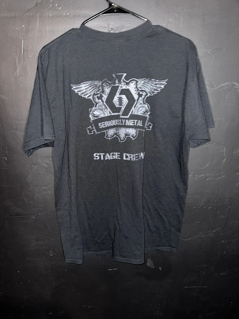 VINTAGE SERIOUSLY METAL World Tour Stage Crew T Shirt Adult Large Black ...