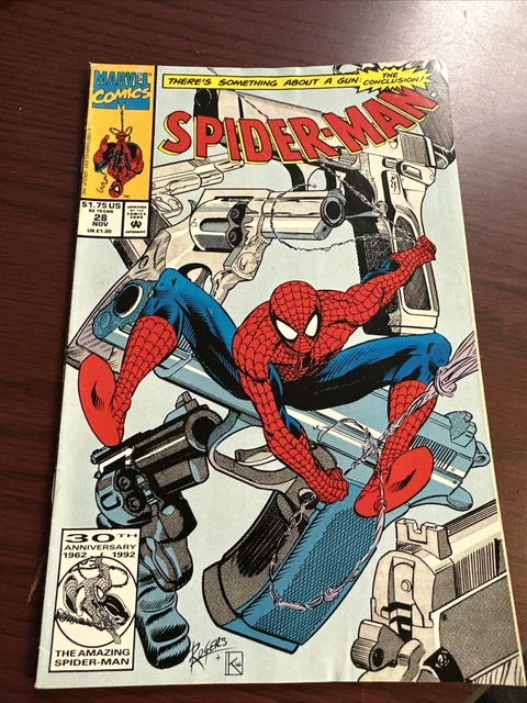 SPIDER-MAN 28 MARVEL Comic Something About a Gun 1992 Spiderman EUR 2 ...