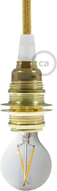 KIT PORTALAMPADA E14 in Metallo Con Doppia Ghiera per Paralume - Conico ...