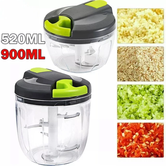 MANUAL PULL ROPE Food Vegetable Chopper Hand Held Pulling Slicer Tool ...