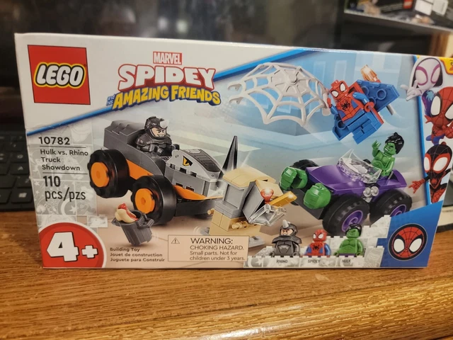 LEGO® MARVEL SPIDEY Amazing Friends Hulk Vs Rhino Truck Showdown ...