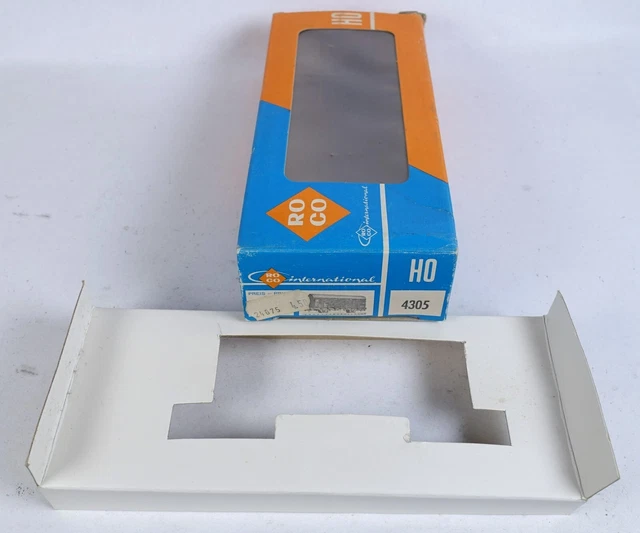 ROCO 4305 LEERKARTON gedeckter Güterwagen Spur H0 OVP HO Leerverpackung ...