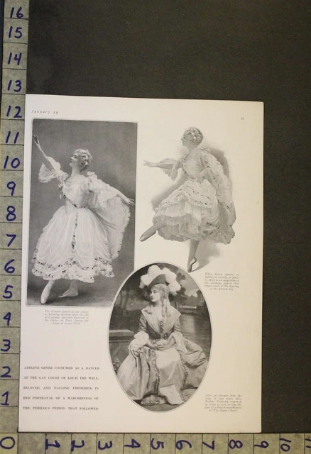 1933 ADELINE GENEE Ballet Dancer Pauline Frederick Actress Photo Insert ...