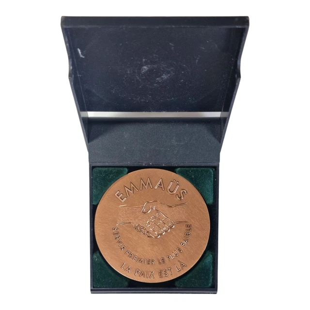 FRANCE MÉDAILLE 1999 cinquantenaire Emmaüs Abbé Pierre Georges Legay ...