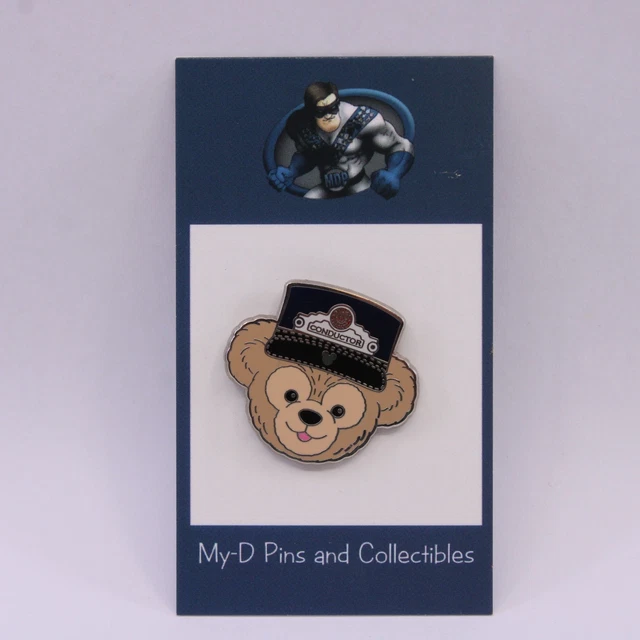 C1 DISNEY PIN Hidden Mickey Duffy Bear Hat Conductor Train Railroad £45 ...